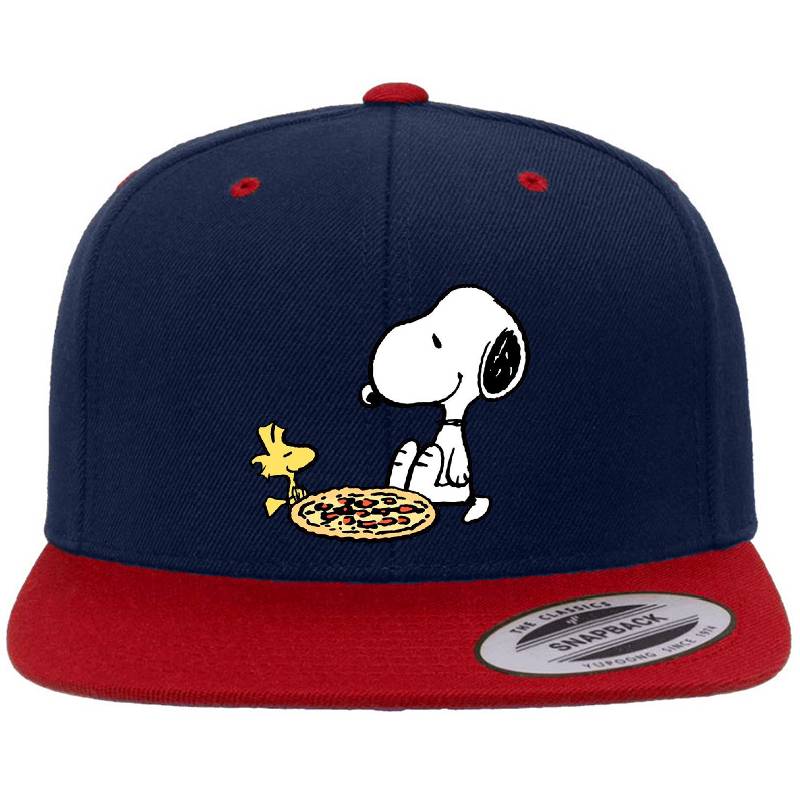 Snoopy Premium Flat Bill Snapback Cap - T-FUNNY