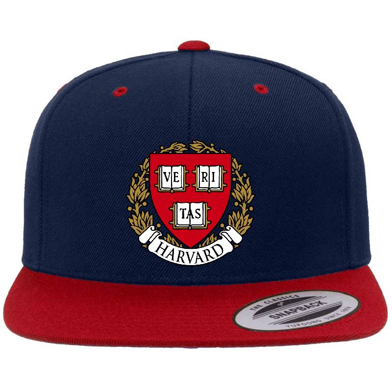 Harvard University Premium Flat Bill Snapback Cap - T-FUNNY
