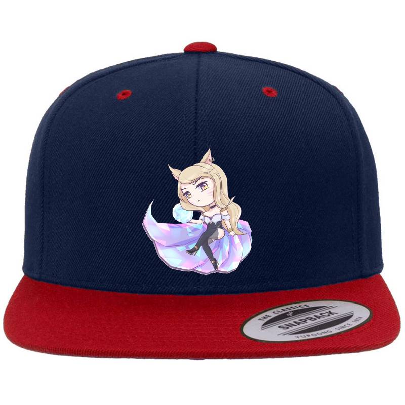 Kda Ahri - League Of Legends Premium Flat Bill Snapback Cap - T-FUNNY
