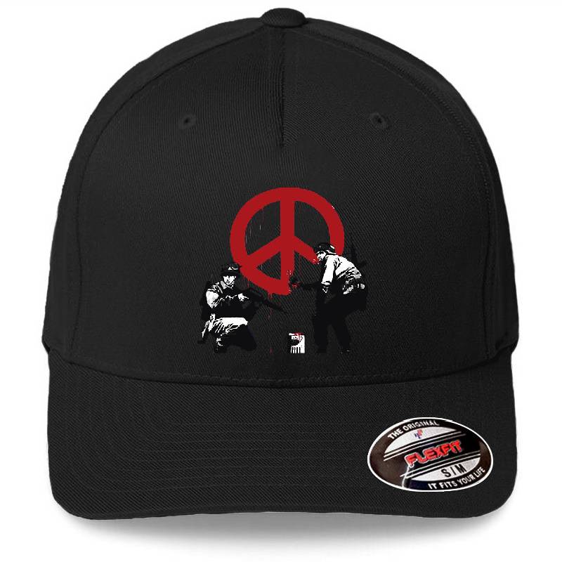 banksy peace Flexfit Baseball Cap - T-FUNNY.COM olicies