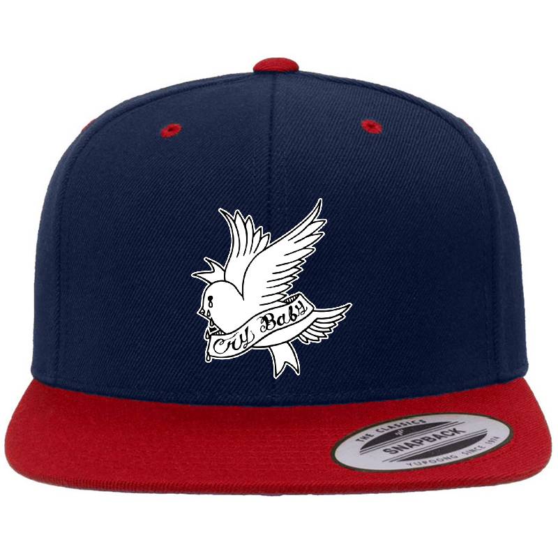 Lil Peep Crybaby Bird Premium Flat Bill Snapback Cap - T-FUNNY