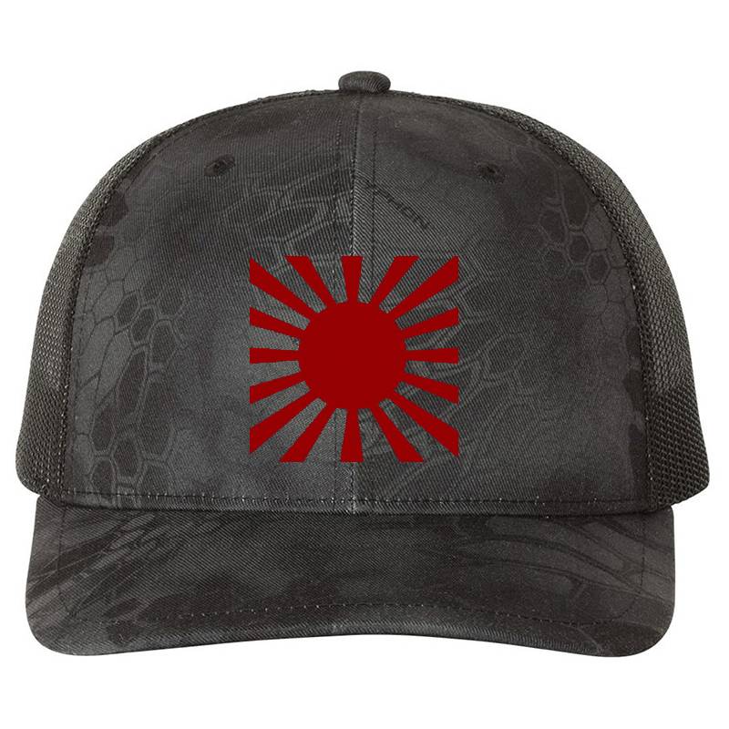 Japanese Imperial Flag Richardson Premium Trucker Snapback Cap - T-FUNNY