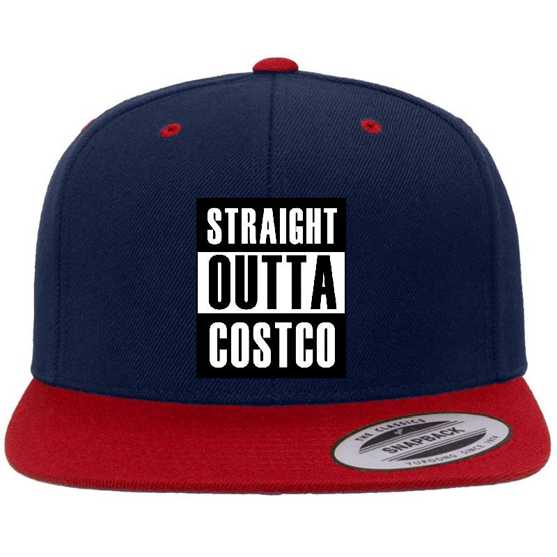 Straight Outta Costco Original Design Premium Flat Bill Snapback Cap ...
