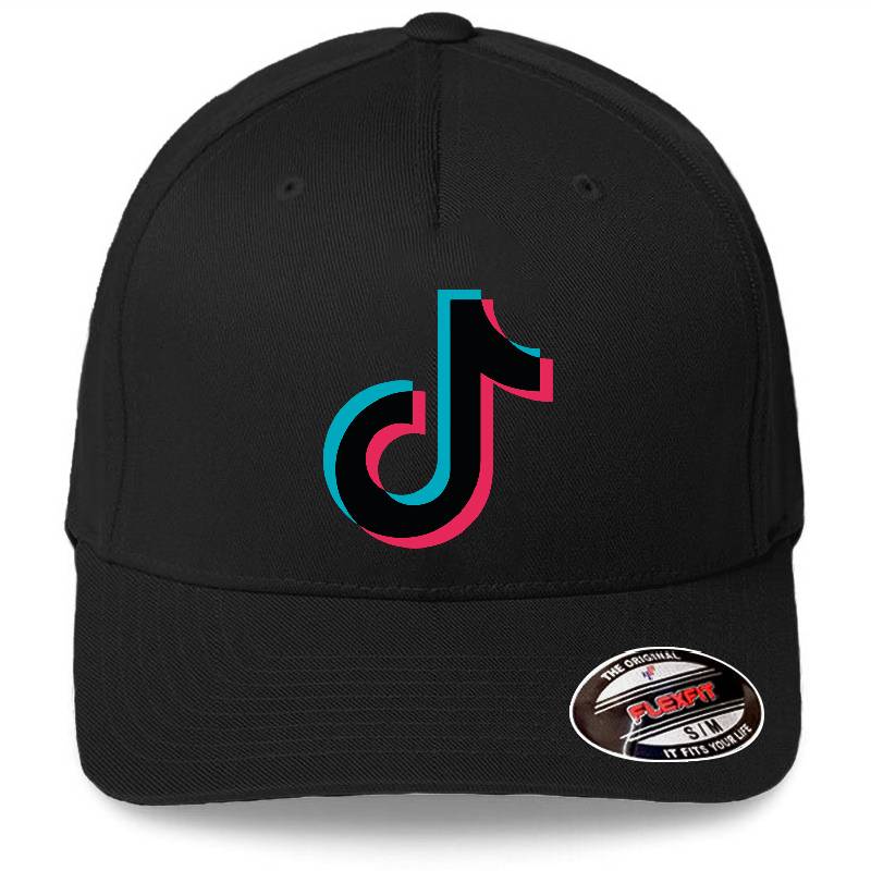 Tiktok Logo Flexfit Baseball Cap - T-FUNNY