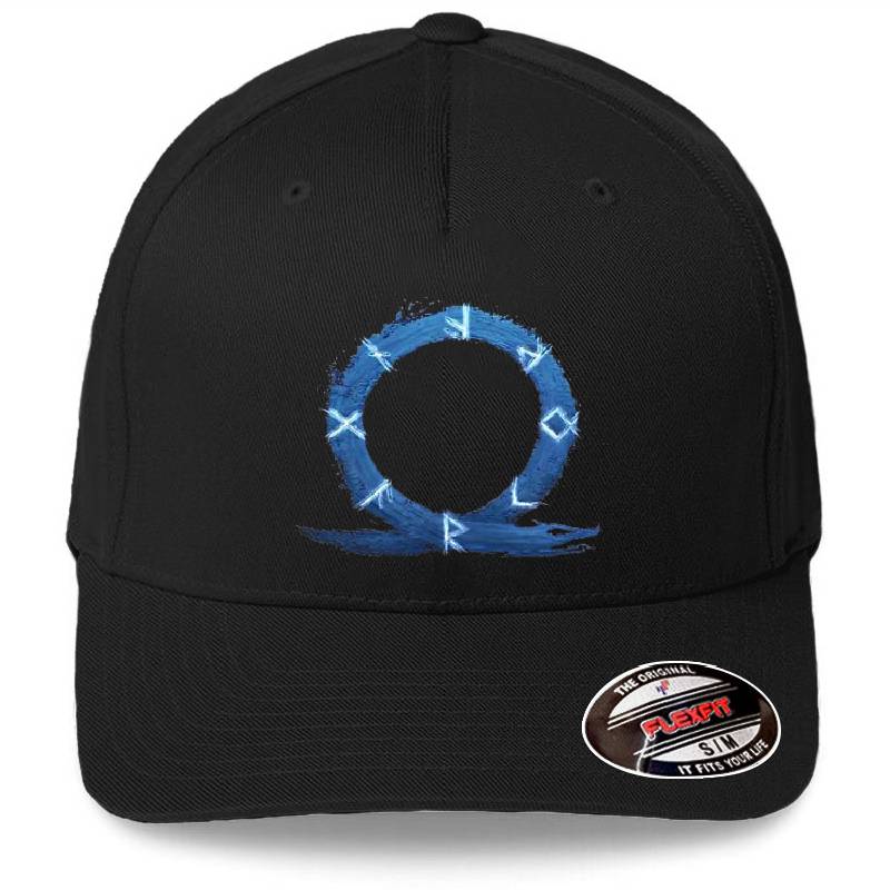 God Of War Ragnarok HD Logo Flexfit Baseball Cap - T-FUNNY
