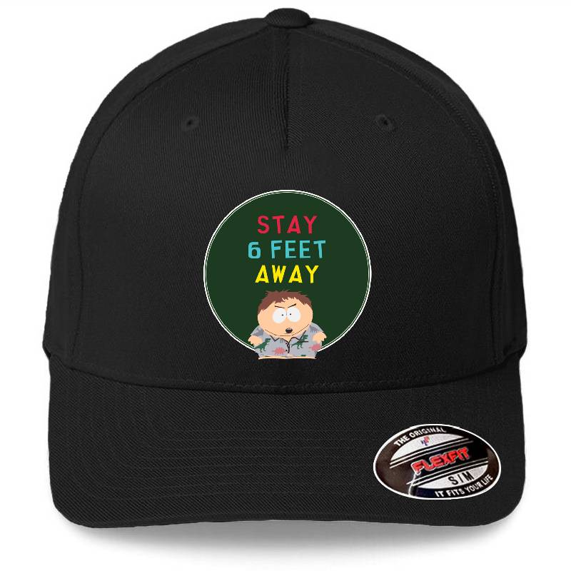 Eric Cartman Pandemic Stay 6 Feet Away South Park Flexfit Baseball Cap ...