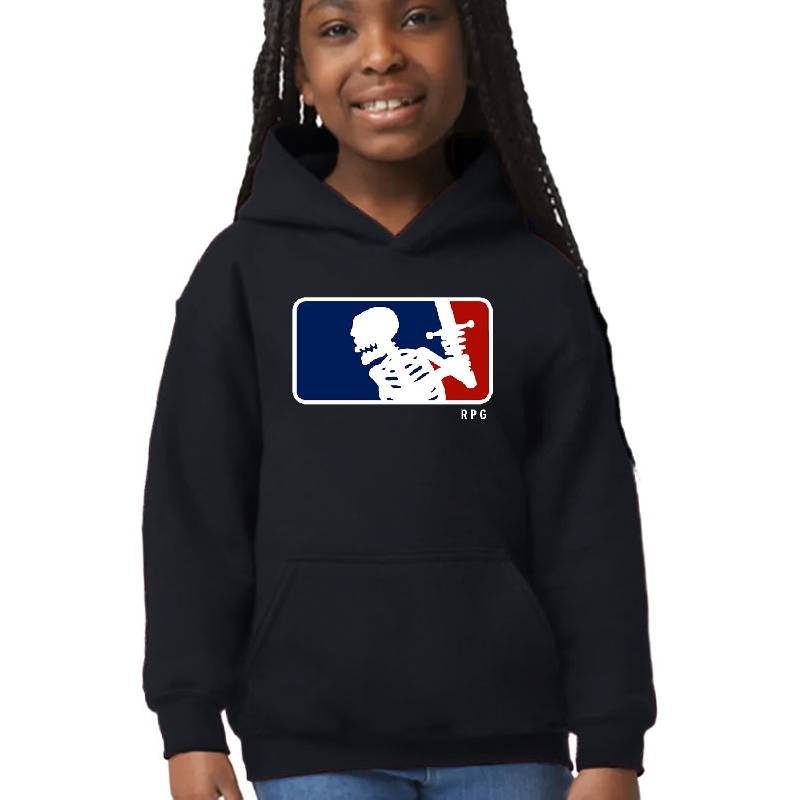 RPG Skelly Youth Hooded Sweatshirt - T-FUNNY