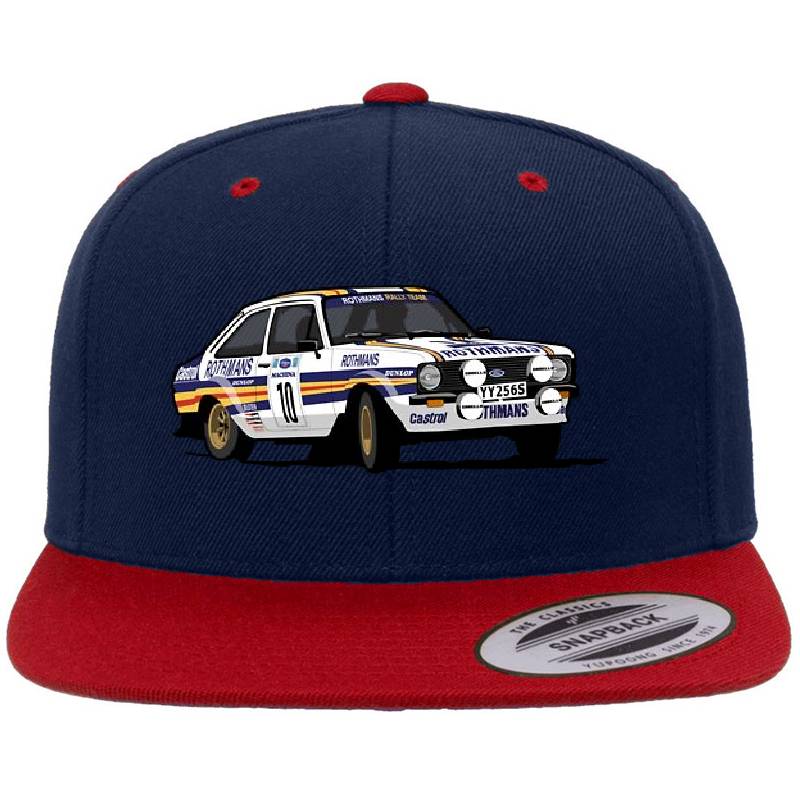 Ford Escort Mark 2 BDA Cosworth Premium Flat Bill Snapback Cap - T-FUNNY