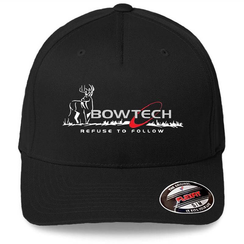 BOWTECH ARCHERY LOGO HUNTING BOW CROSSBOW Flexfit Baseball Cap - T-FUNNY
