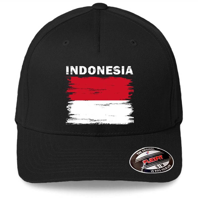 Indonesia Flag National Flexfit Baseball Cap - T-FUNNY