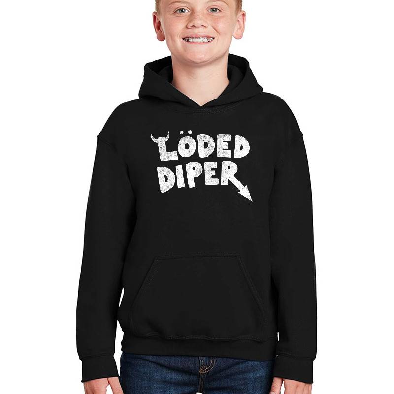 Loded Diper - vintage logo Youth Hooded Sweatshirt - T-FUNNY