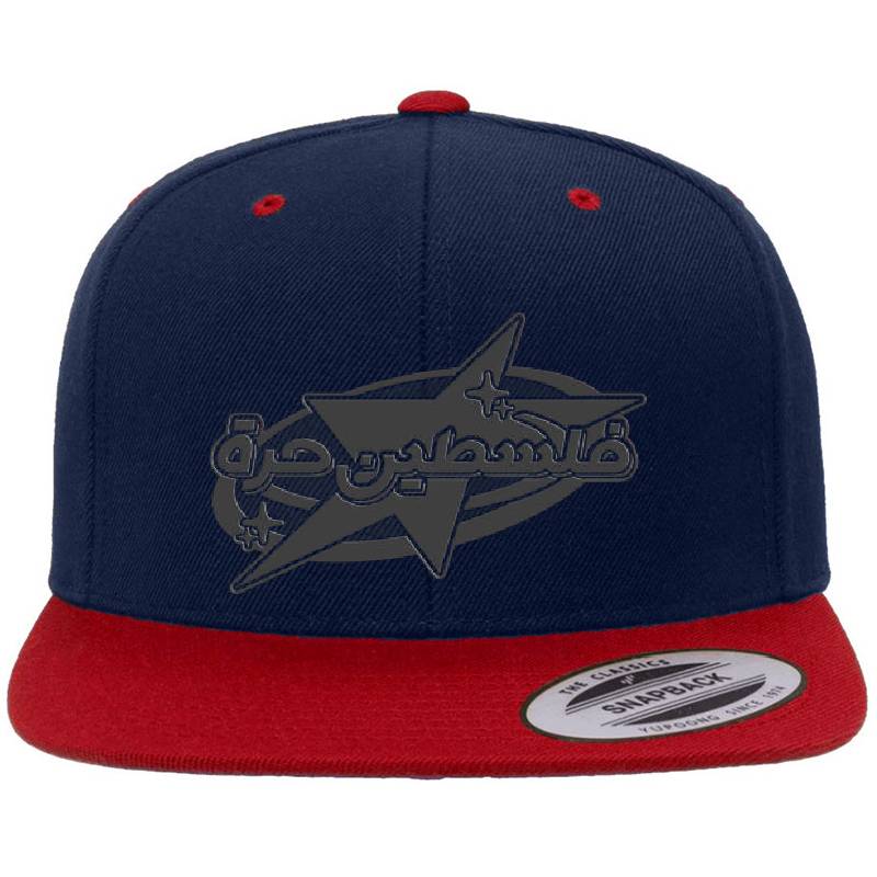 Free Palestine in Arabic Y2K Premium Flat Bill Snapback Cap - T-FUNNY