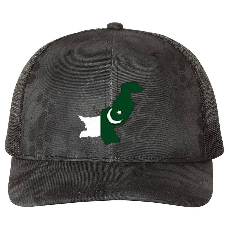 Flag Map of Pakistan Richardson Premium Trucker Snapback Cap - T-FUNNY