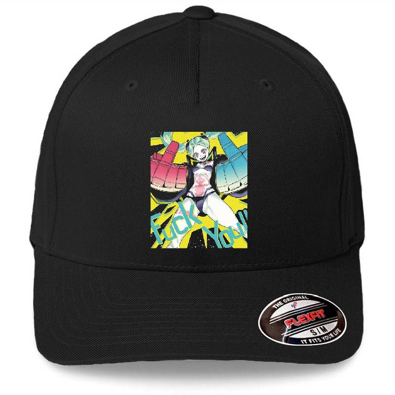 CYBERPUNK EDGERUNNERS REBECCA Flexfit Baseball Cap - T-FUNNY