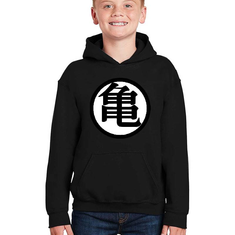 goku logo turtle emblem Youth Hooded Sweatshirt - T-FUNNY