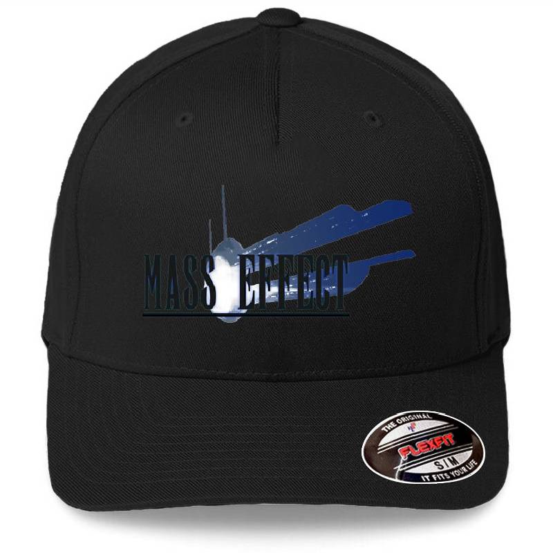 Mass Effect - In the Style of Final Fantasy Flexfit Baseball Cap - T-FUNNY