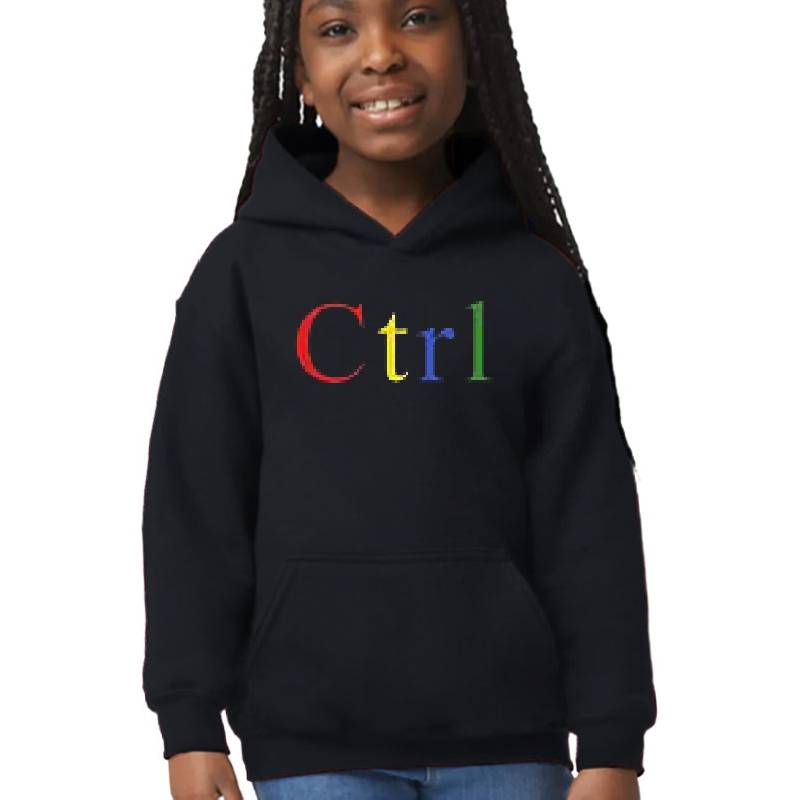 Sza Ctrl Logo Youth Hooded Sweatshirt - T-FUNNY